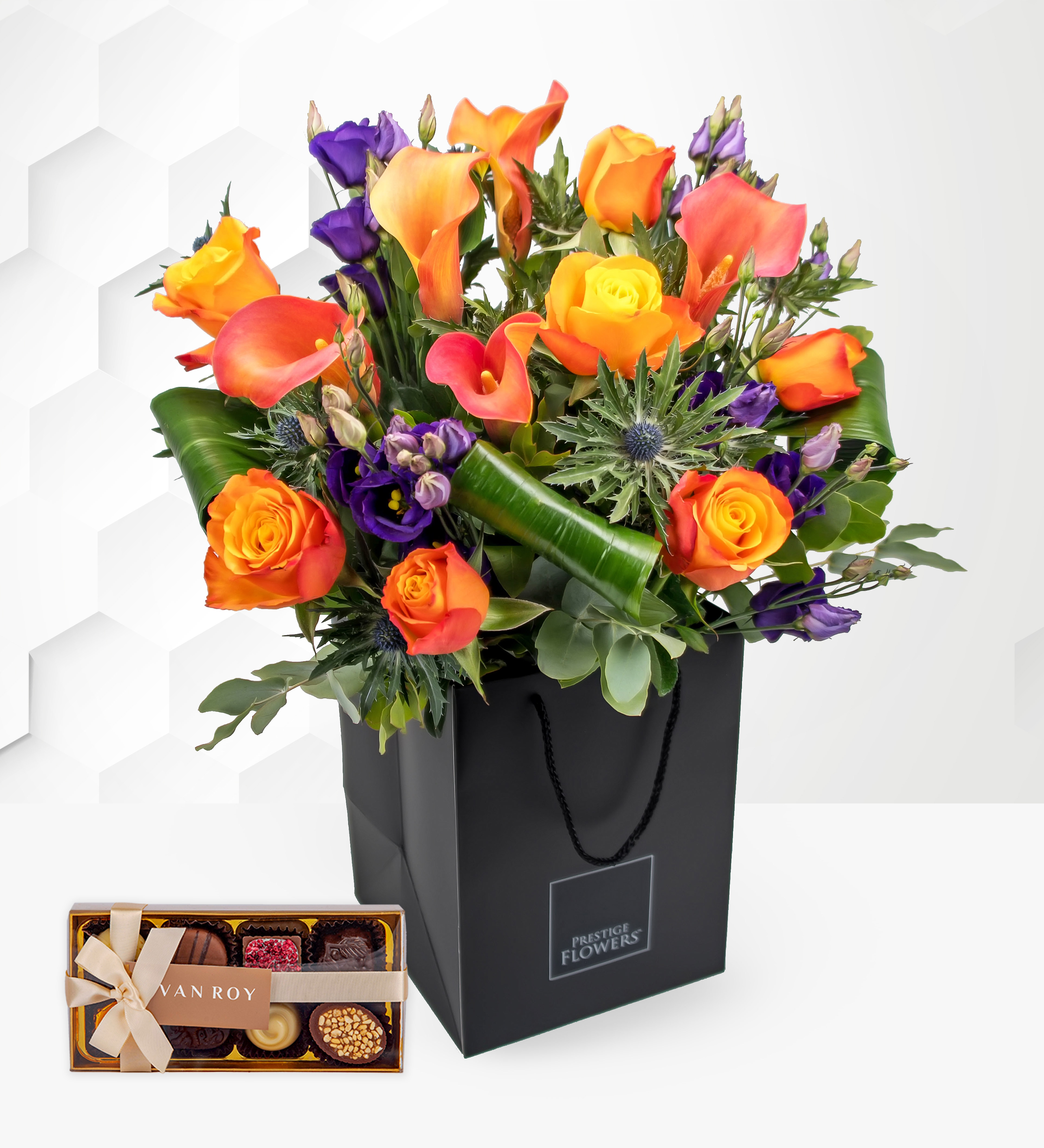 Tikal Tidings with Belgian Chocolates | Prestige Flowers